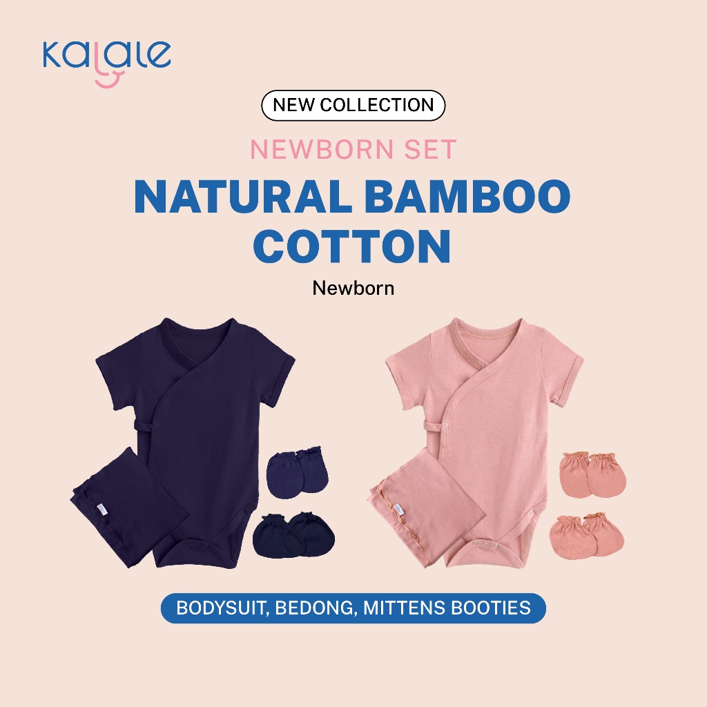 Jual Kalale Newborn Set 4 in 1 Baju Bayi Bedong Sarung Tangan Kaki 0-2 ...