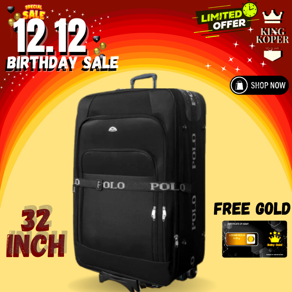 Jual Koper 32 inch Polo twin/koper jumbo/koper besar/koper bagasi/koper ...