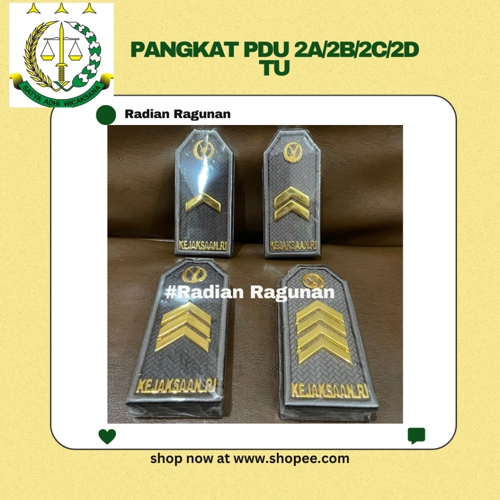 Jual PANGKAT PDU 2A/2B/2C/2D TU | KEJAKSAAN RI | Shopee Indonesia