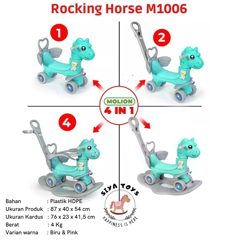 Jual SIYA FREE BUBBLEWRAP KUDA JUNGKIT ANAK 4IN1 SPEEDS MAINAN RIDE ON ...