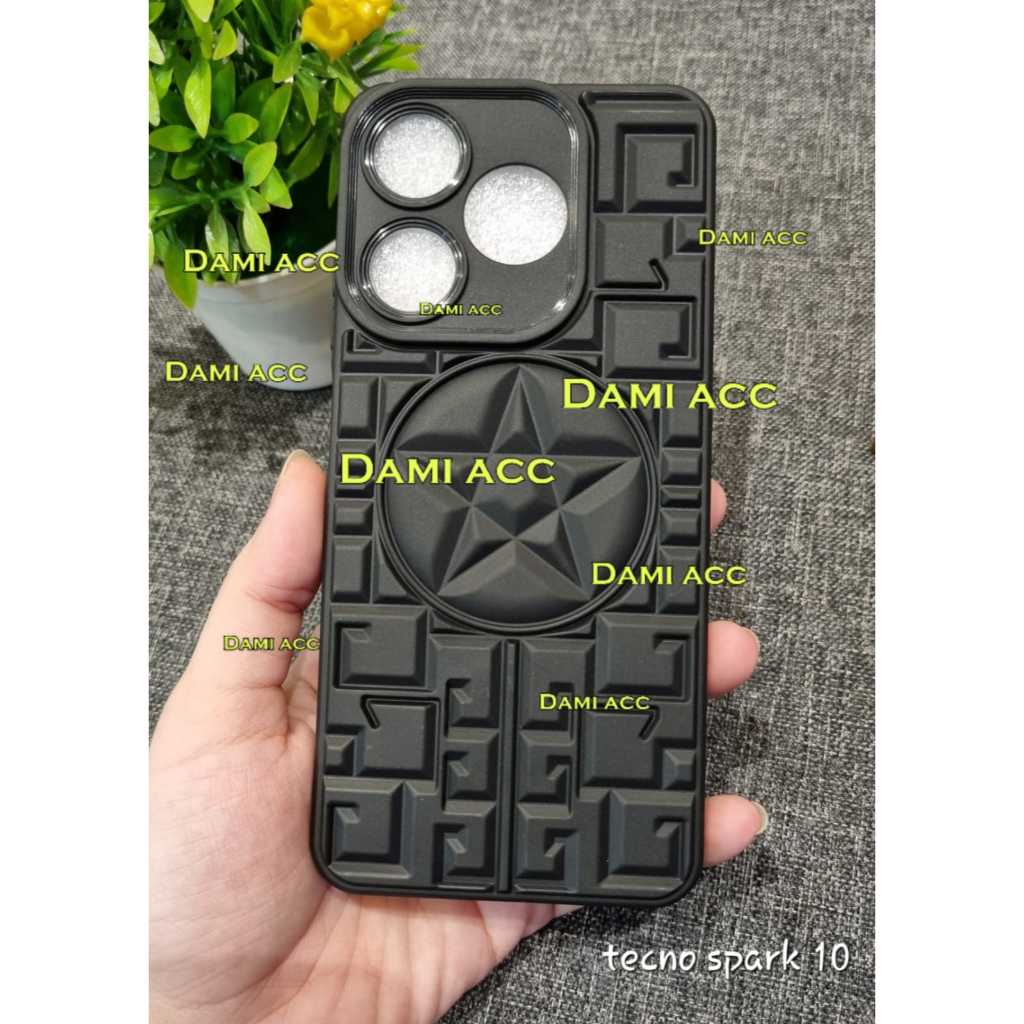 Jual Case Tecno Spark 10 Spark 10c Spark 10 Pro Spark Go 2023 Macaron Case Black 3d Star
