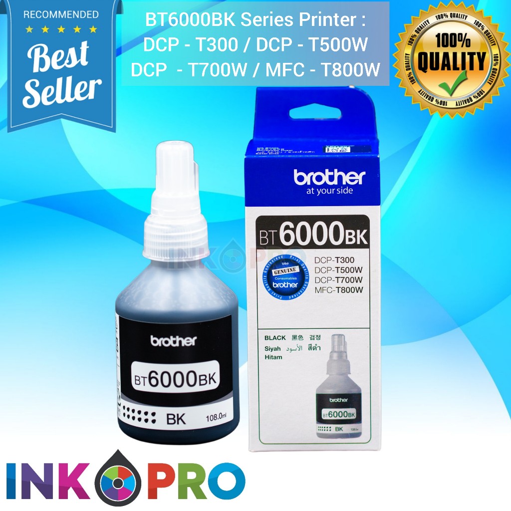 Jual Tinta Brother BT6000BK PREMIUM ink Cartridge Untuk Printer DCP ...