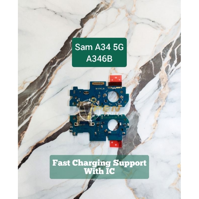 Jual Flex Papan Cas Sam A34 5G A346B Flexibel Charging Connector Board Konektor | Shopee Indonesia