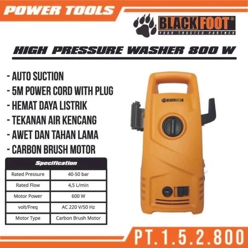 Jual Mesin Jet Cleaner Pressure BLACKFOOT 800watt | Jet Pressure Washer ...