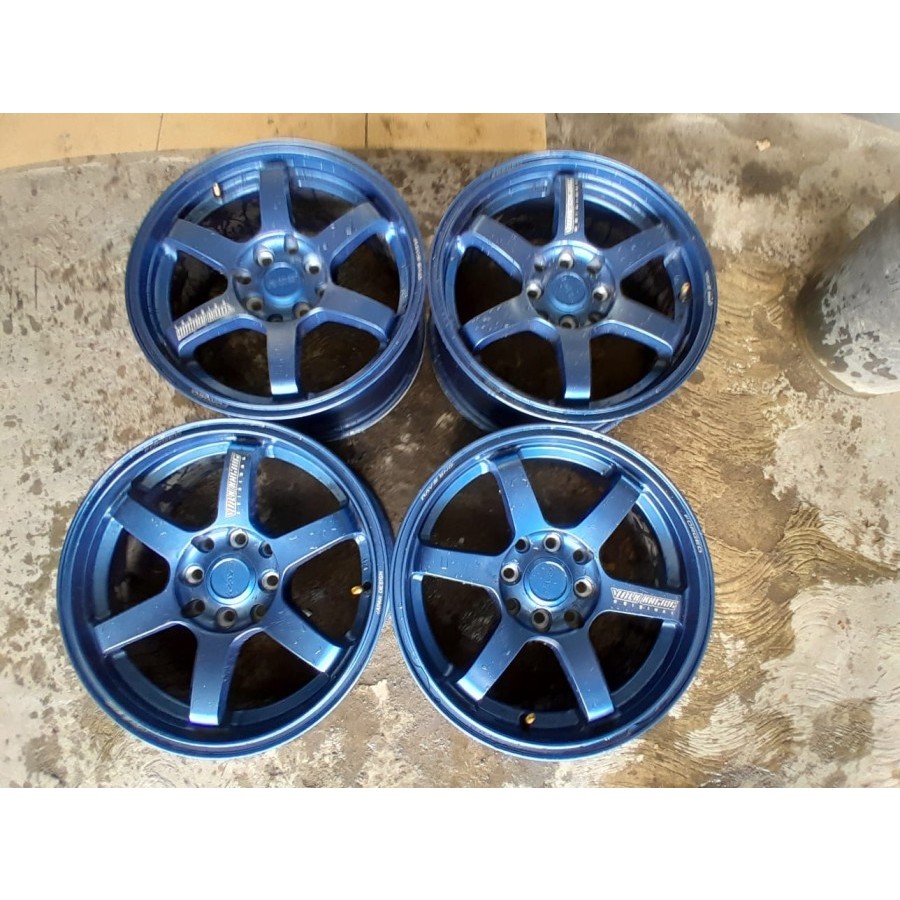 Jual Velg Mobil BEKAS Rays Ring 15 Baut 4 Type TE37 Lebar 6,5 Blue pnp ...