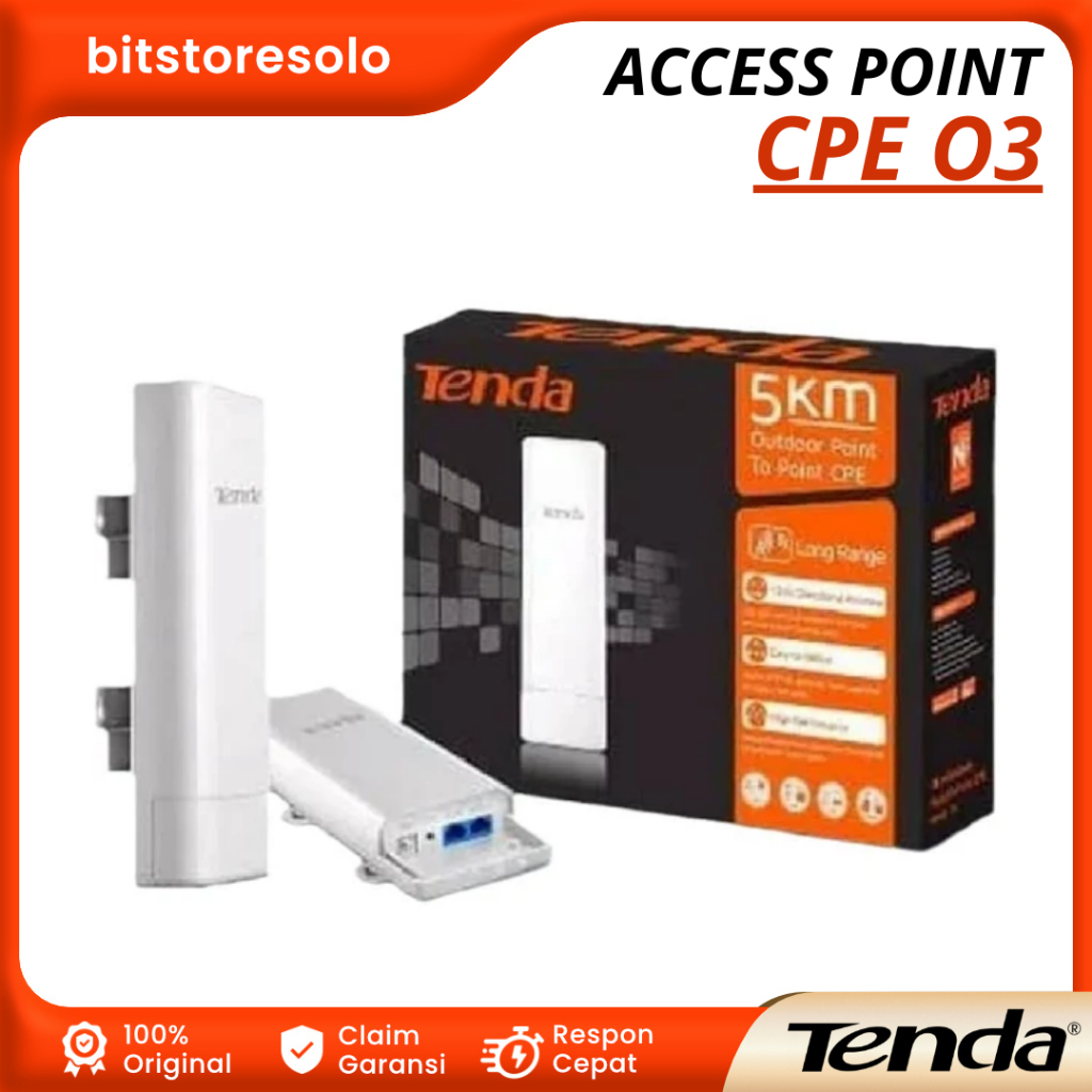 Jual Router Access Point Tenda Outdoor Point To Point Cpe O3 03 5km ...