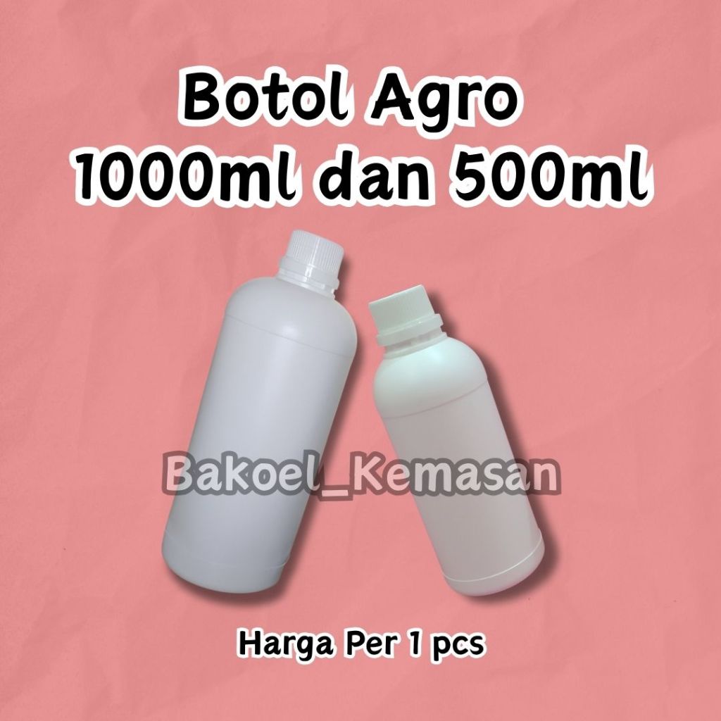 Jual ECER Botol Agro / Botol Labor / Botol Pupuk / Botol HDPE 500ml 1000ml | Shopee Indonesia