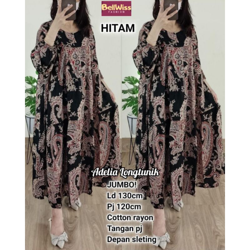 Jual Adelia long Tunik# Lania ld 120 by Bellwiss | Shopee Indonesia