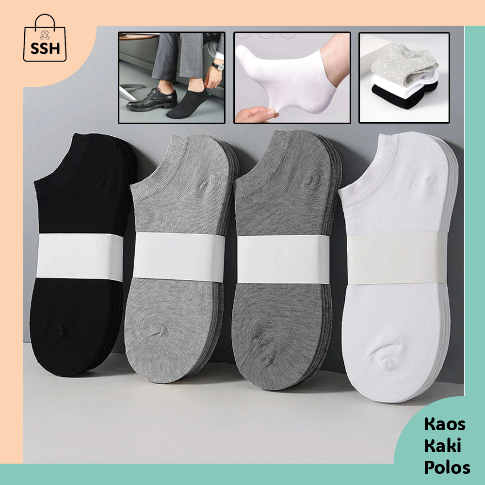 Jual Kaos Kaki Polos Ankle Dewasa Kaus Kaki Pria Wanita Unisex Ankle ...