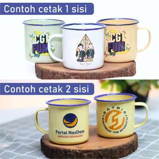 Jual Cangkir enamel custom desain | Shopee Indonesia