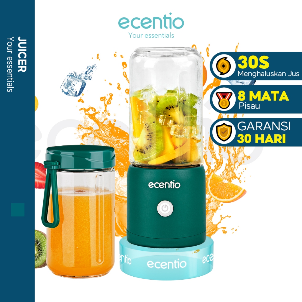 Jual ecentio Kaca blender Portable 6/8 mata pisau Juicer cup 380/380+380/Usb jus | Shopee Indonesia