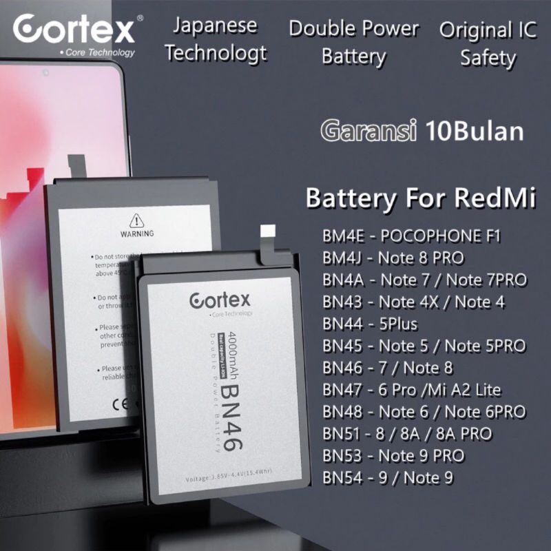 Jual CORTEX BATERAI BATTERY XIAOMI REDMI NOTE 5, POCO X3 X3 NFC PRO ...