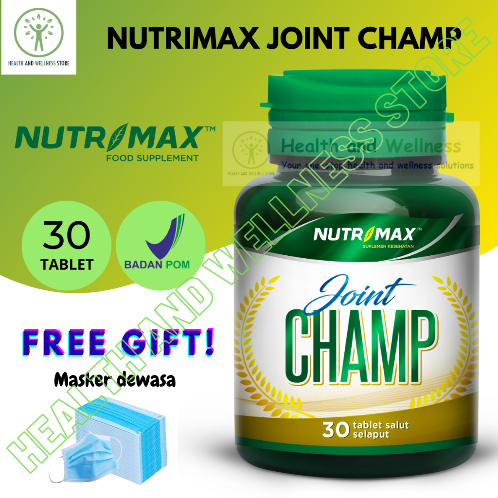 Jual NUTRIMAX JOINT CHAMP 30 TABLET KESEHATAN SENDI PERSENDIAN | Shopee ...