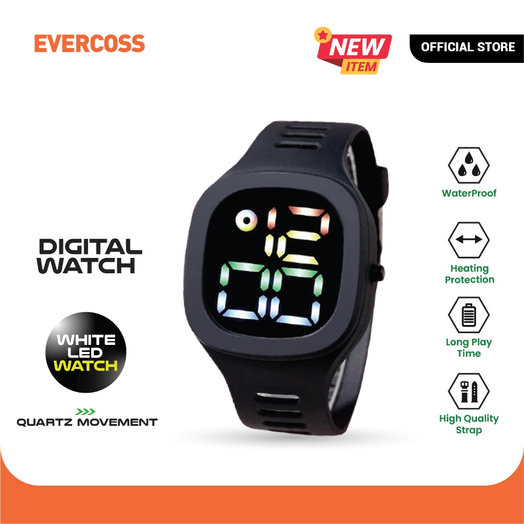 Jual Jam Tangan LED Digital Rubber Electronic Watch Anti air Waterproof ...