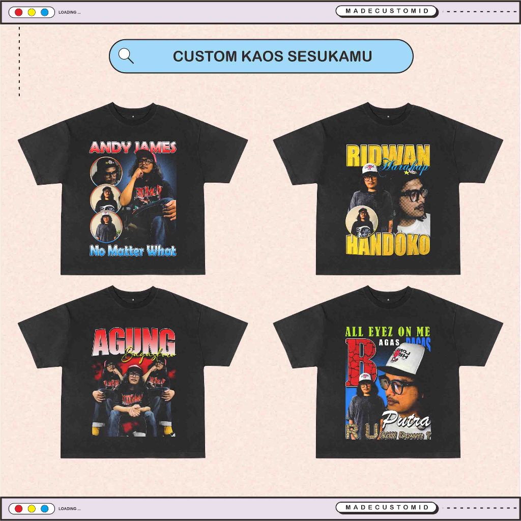 Jual Kaos Custom Model Rap Tee T-Shirt Baju Custom Rap Tee Rap Tee ...