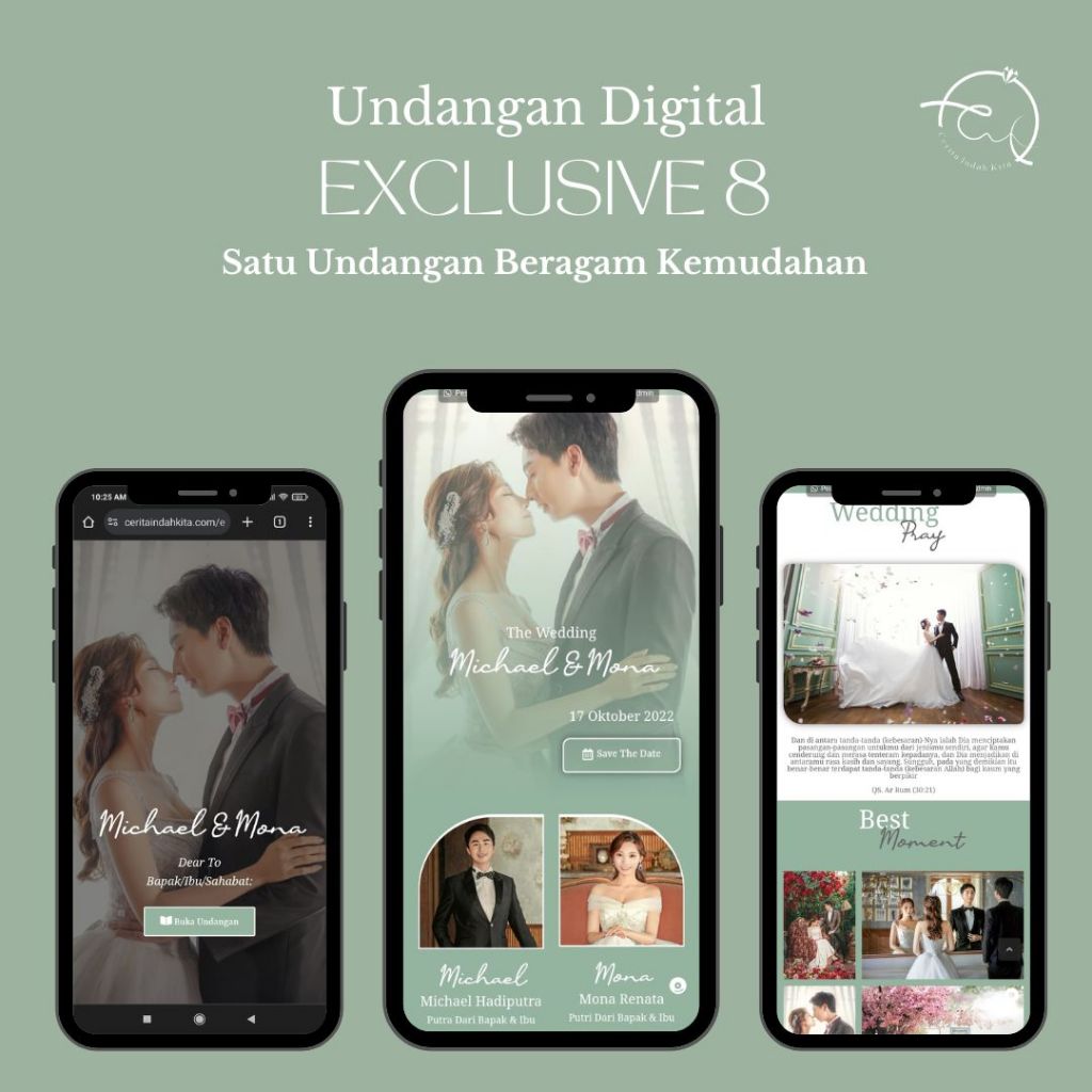 Jual Undangan Digital Paket Eksklusif 8 Undangan Online Undangan ...