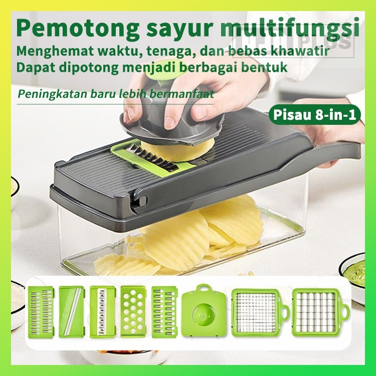 Jual DJDPlus Pemotong Sayur Multifungsi 8in1 dengan Kotak Penampung ...