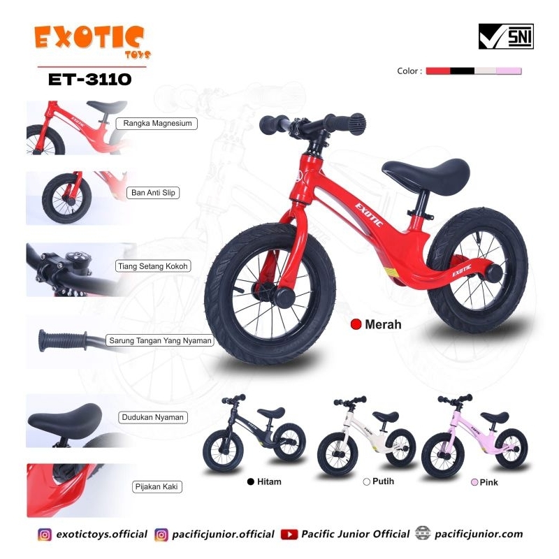 Jual pushbike balance bike exotic pmb odessy aviator 5rider by element ...