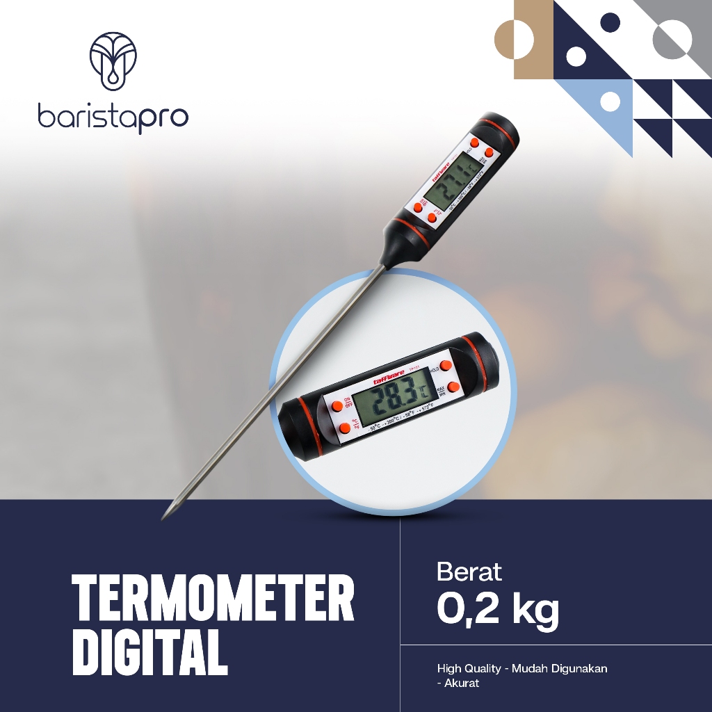 Jual Termometer Kopi Digital Dapur Pengukur Suhu Makanan Minuman Coffee ...