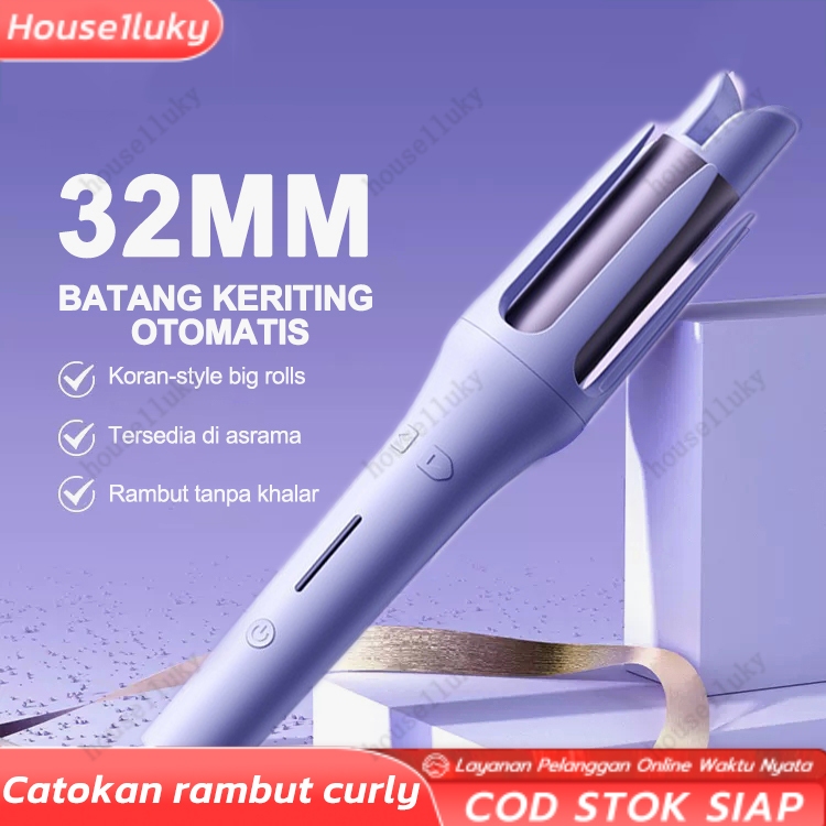 Jual Catokan Rambut Ceramics 32mm Catokan Curly Otomatis Curly Rambut ...