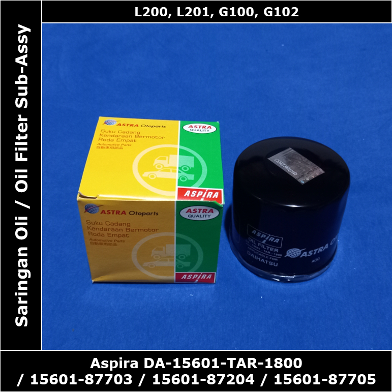 Jual Filter Oli Daihatsu Charade CX 1000 cc G100 Aspira DA-15601-TAR ...