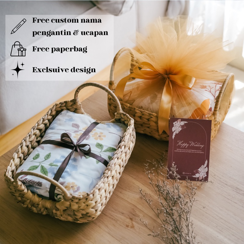 Jual FREE GOODIE BAG wedding gift set kado pernikahan sprei premium ...