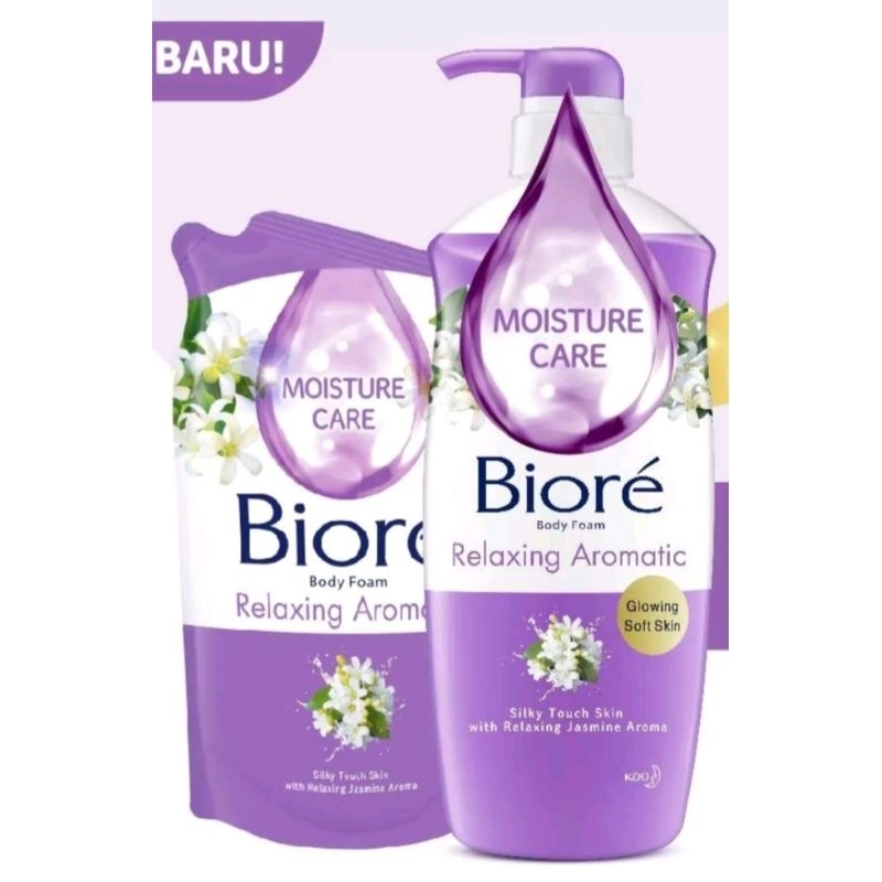 Jual Biore Beauty Body Foam Relaxing Aromatic Pump 550 ml / Refill 400 ...