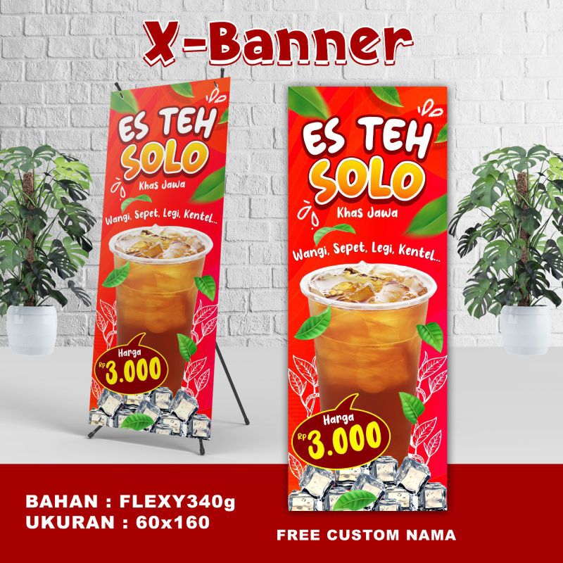 Jual SPANDUK BANNER ES TEH JUMBO ES TEH SOLO FREE EDIT NAMA | Shopee ...