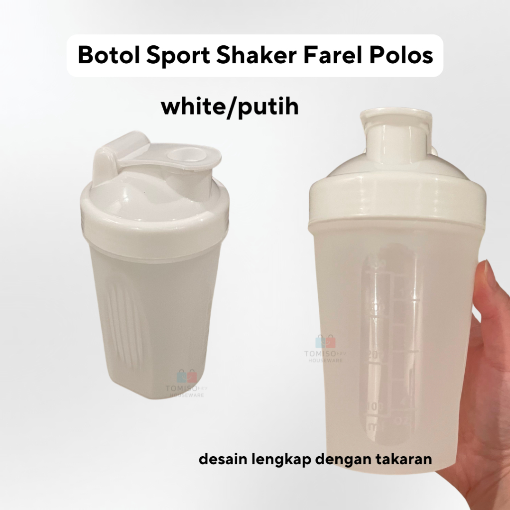 Jual BOTOL MINUM FAREL SHAKER SPORT POLOS 400ml BLACK & WHITE / HITAM PUTIH | Botol Minum ...