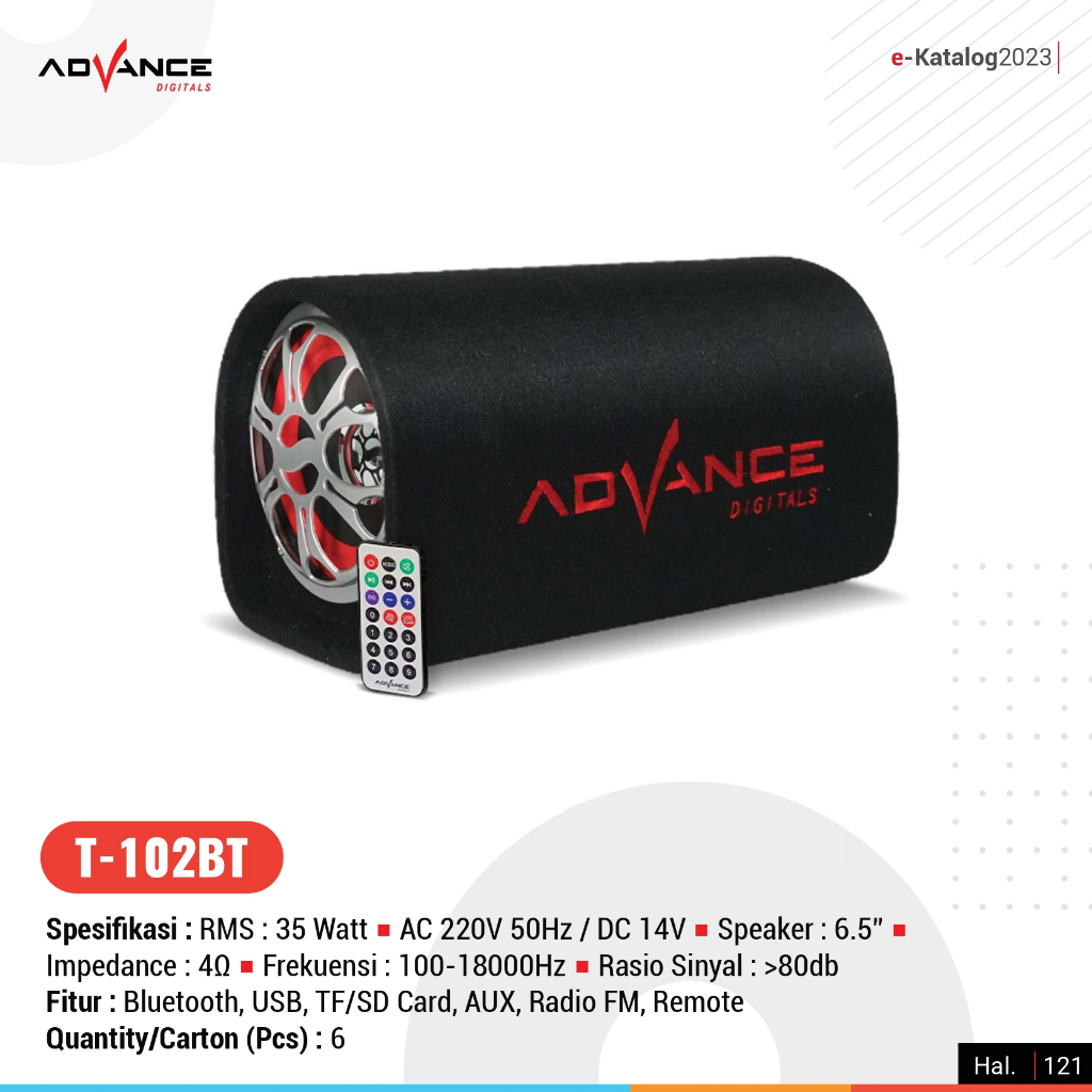 Jual Advance Speaker Bluetooth Subwoofer T102 BT T-102 Multimedia ...