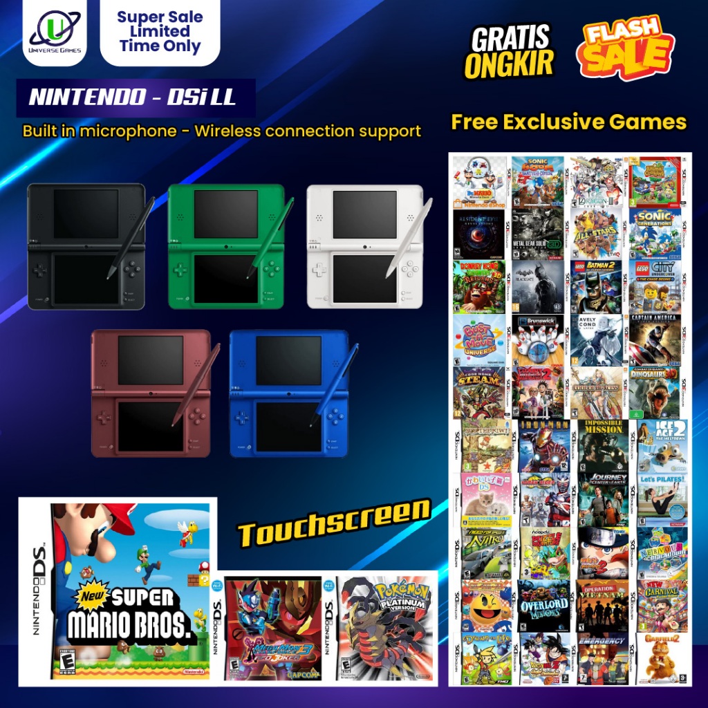 Jual Nintendo Second Mesin Original Type DS Lite / DSi / DSi Ll ...