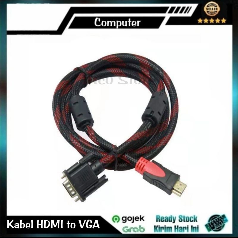 Jual Kabel HDMI to VGA HDTV Full HD Male Converter High Speed Quality ...