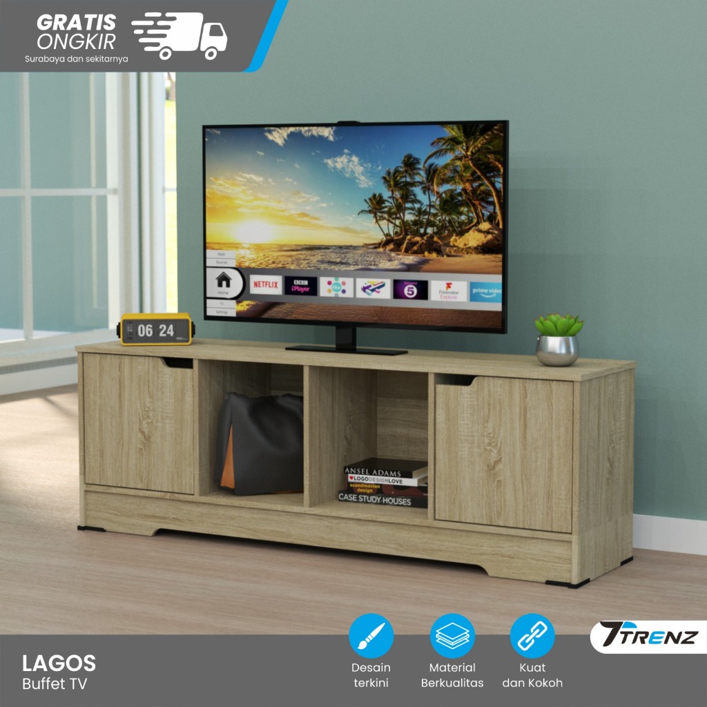 Jual Trenz Furniture - Meja TV LED Rak tv minimalis laci Buffet Nakas ...