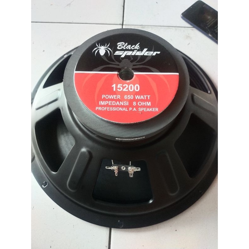 Jual speaker 15 inch 15 in subwofer blackspider 15200 original black ...