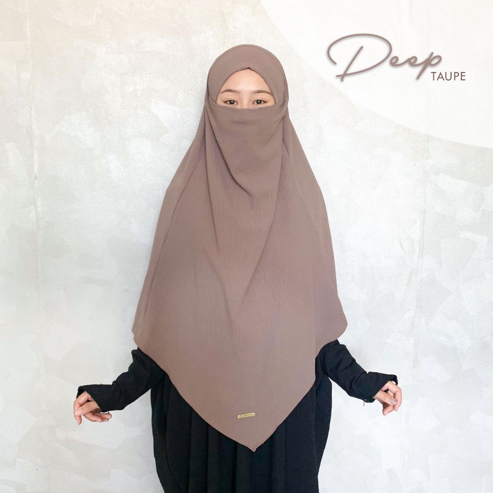 Jual Maslaha Niqab l New French Khimar l Daily French Khimar Crinkle Free Cadar/Niqab | Shopee ...