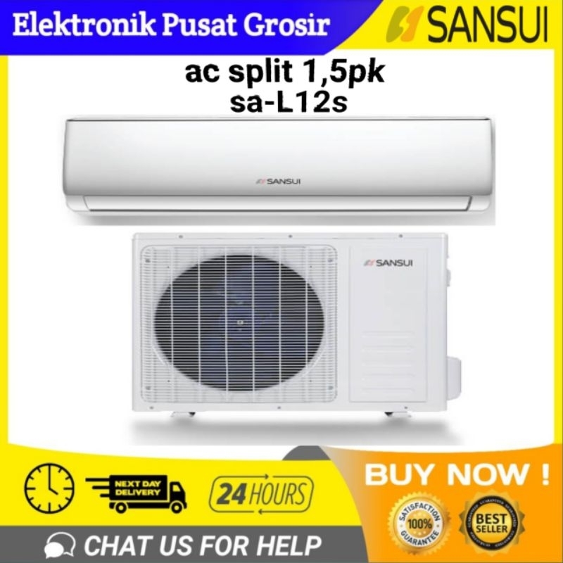Jual Ac sansui SA-L12s1 sa l12 1,5pk low watt R410 sansui 1,5 pk ...