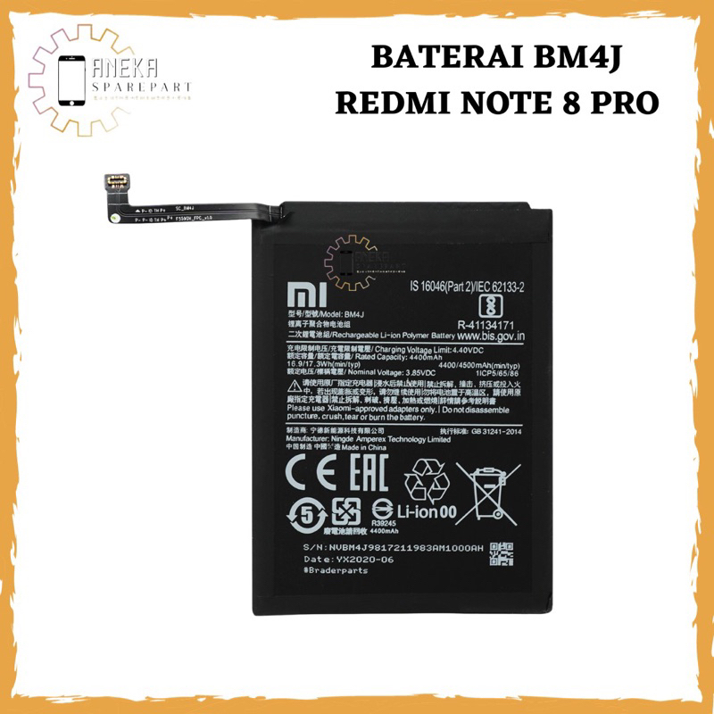 Jual Baterai Xiaomi BM4J Note 8 Pro | Shopee Indonesia