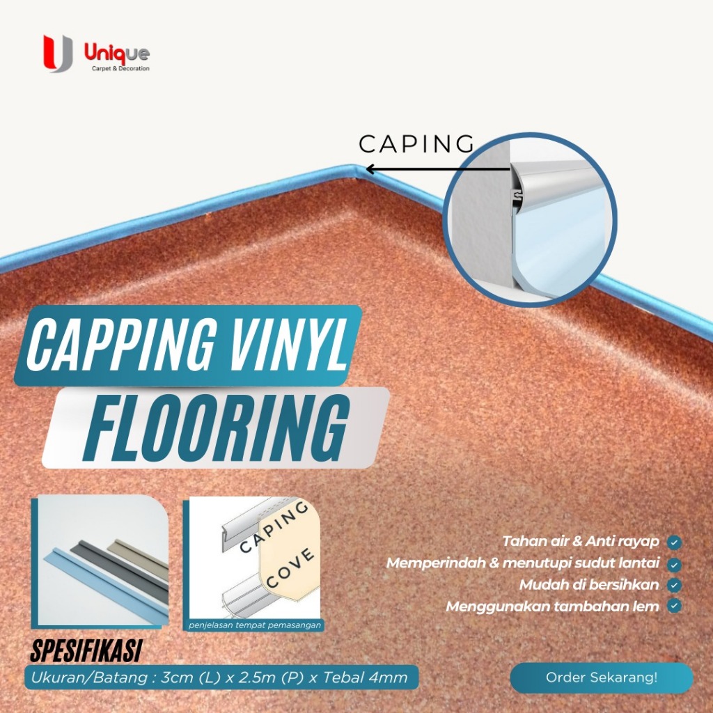 Jual Accecories Flooring Capping PVC Anti Bakteri / Capping List ...