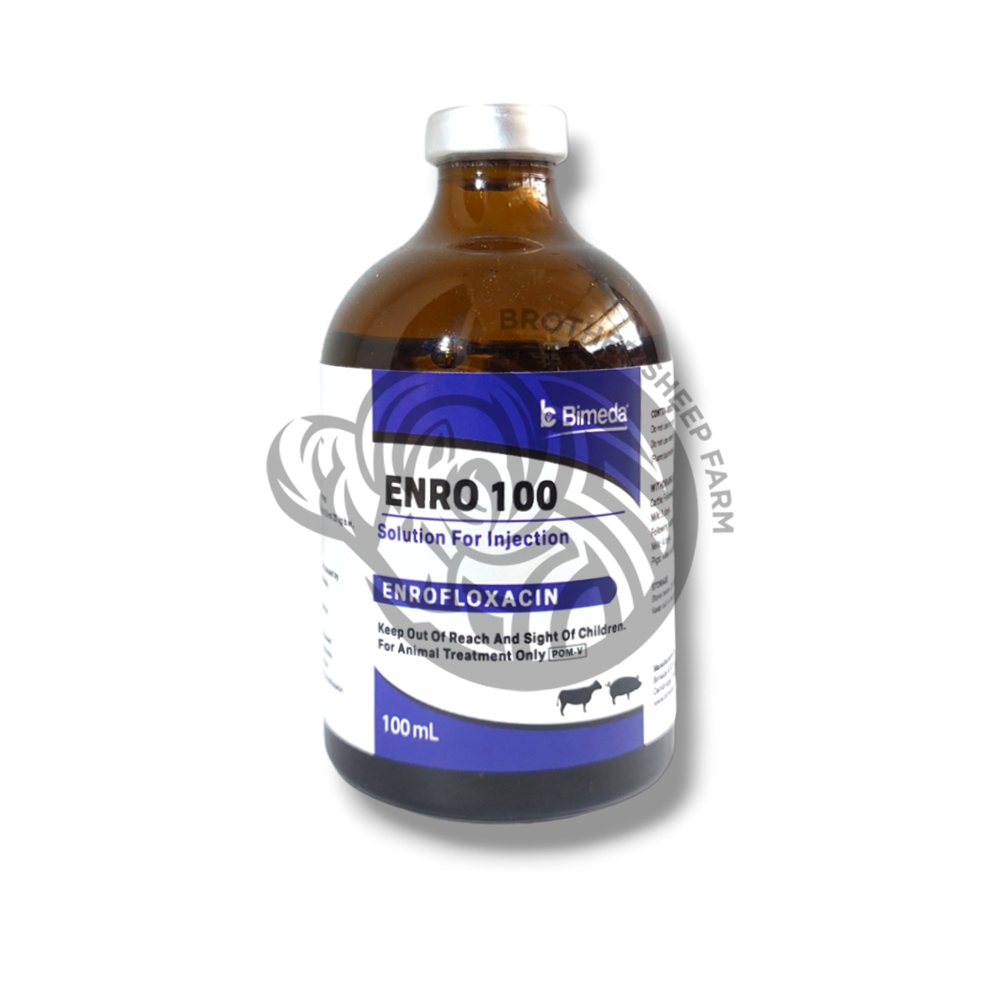 Jual Enro 100 Enrofloxacin Antibiotik Pernapasan & Pencernaan Hewan ...