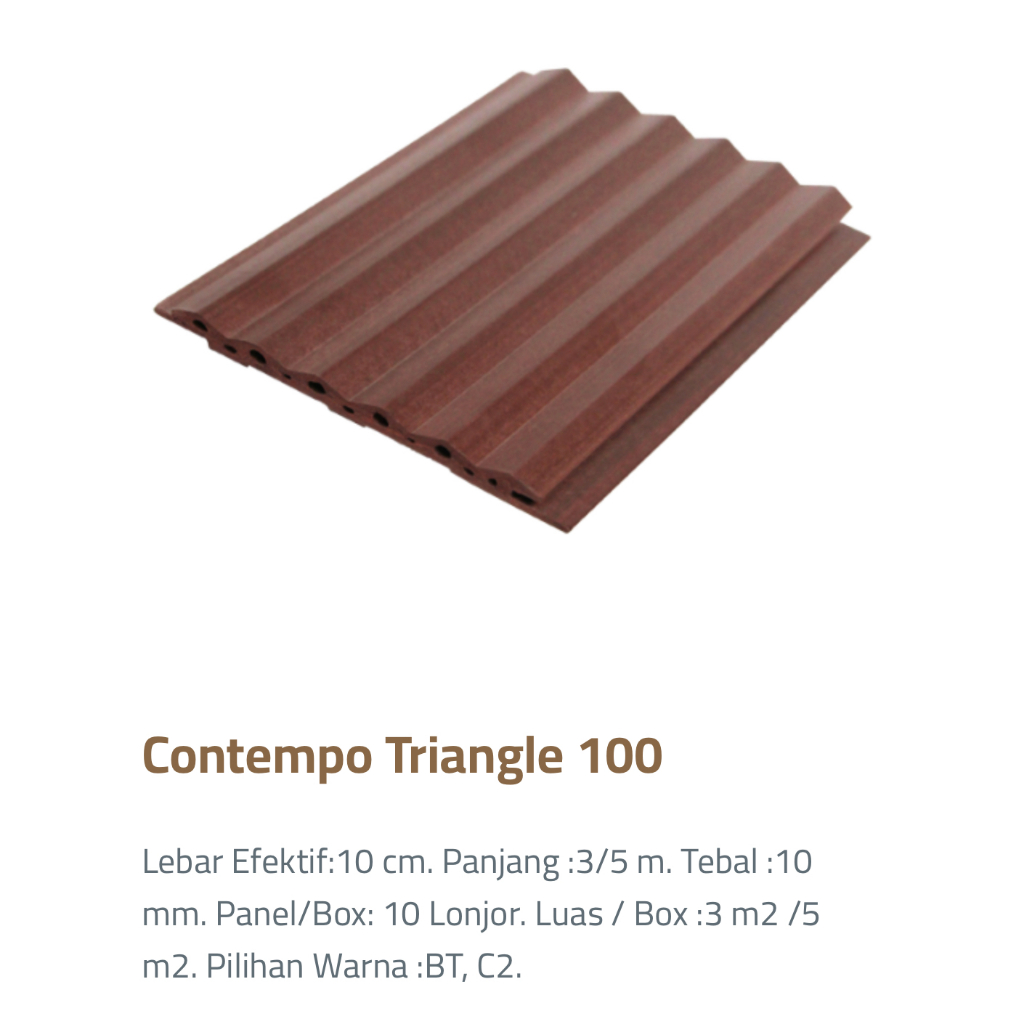 Jual PLAFON WPC DUMA TIPE CONTEMPO TRIANGLE 100 | Shopee Indonesia