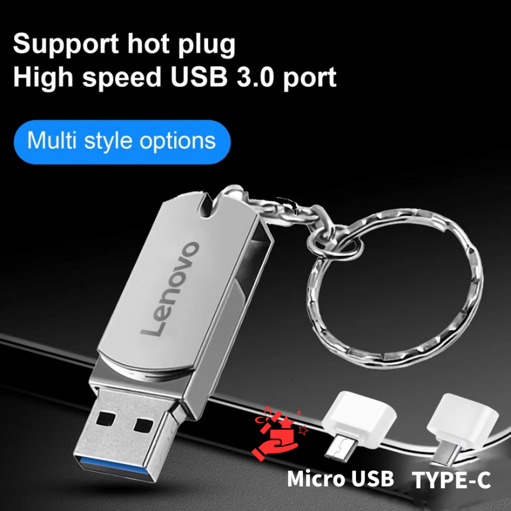 Jual Lenovo Flashdisk otg type c 1TB 3.0 usb High Speed 2TB 1TB 512GB ...