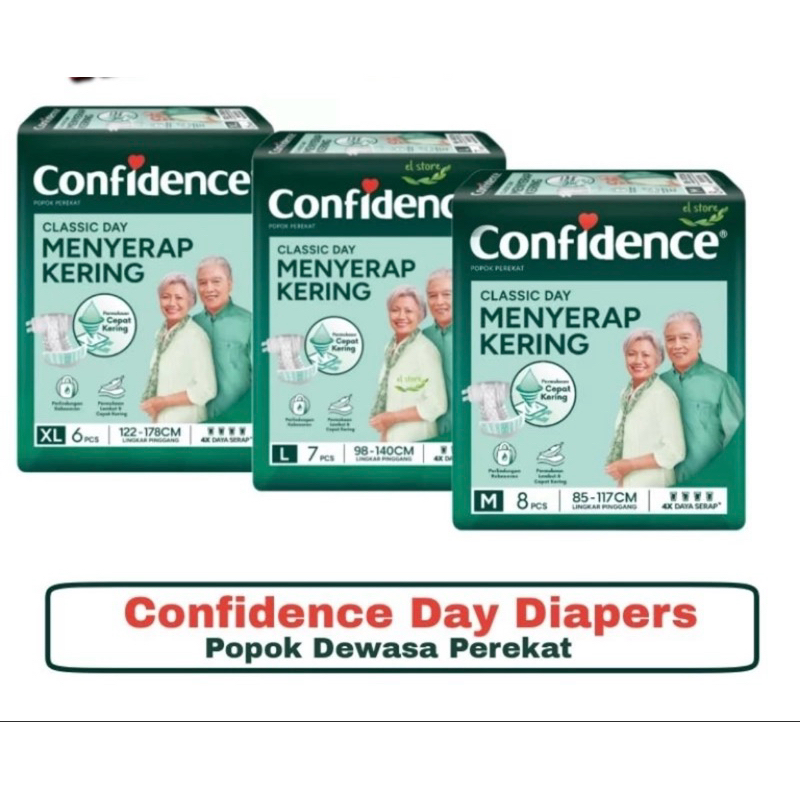 Jual CONFIDENCE ADULT DIAPERS CLASSIC DAY M8, L7, XL6 (PEMPES DEWASA ...