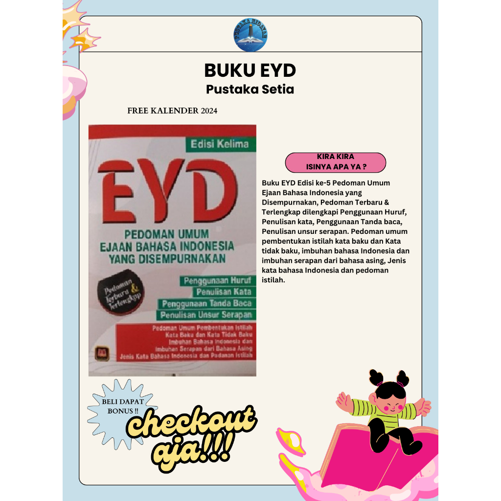 Jual Buku EYD Pedoman Umum Ejaan Bahasa Indonesia yang Disempurnakan | Pustaka Setia | Shopee ...