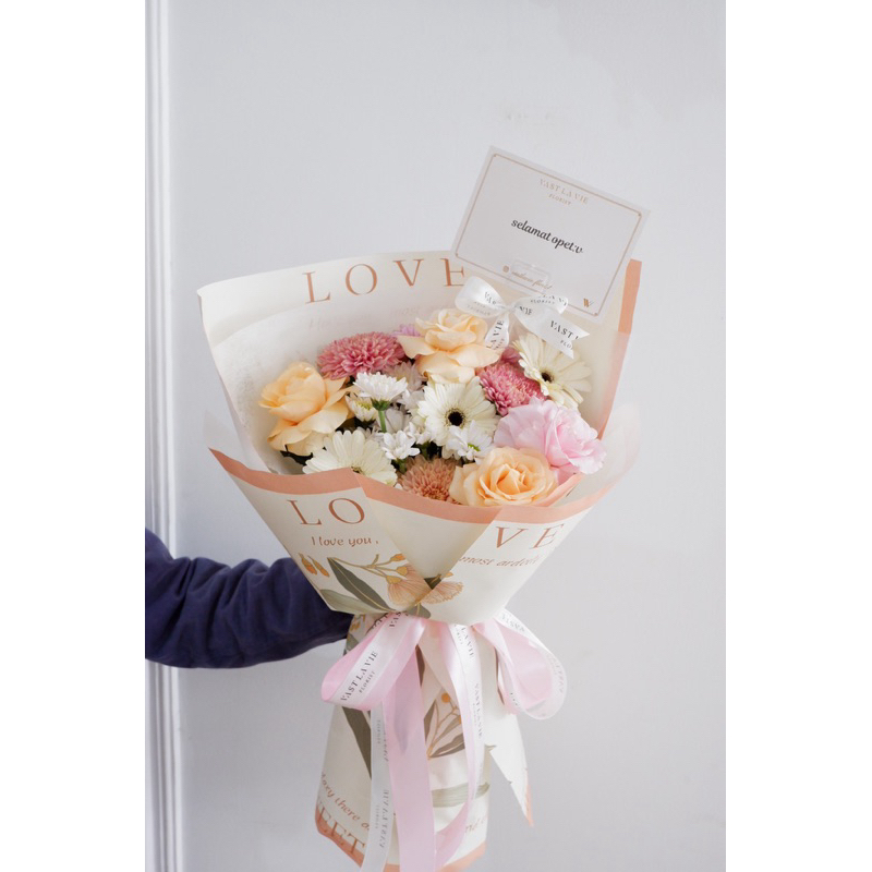 Jual Buket bunga segar fresh flower SOLEIL BOUQUET | Shopee Indonesia