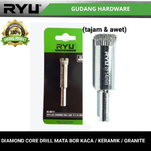 Jual Ryu by tekiro diamond core drill mata bor kaca / keramik / granite ...