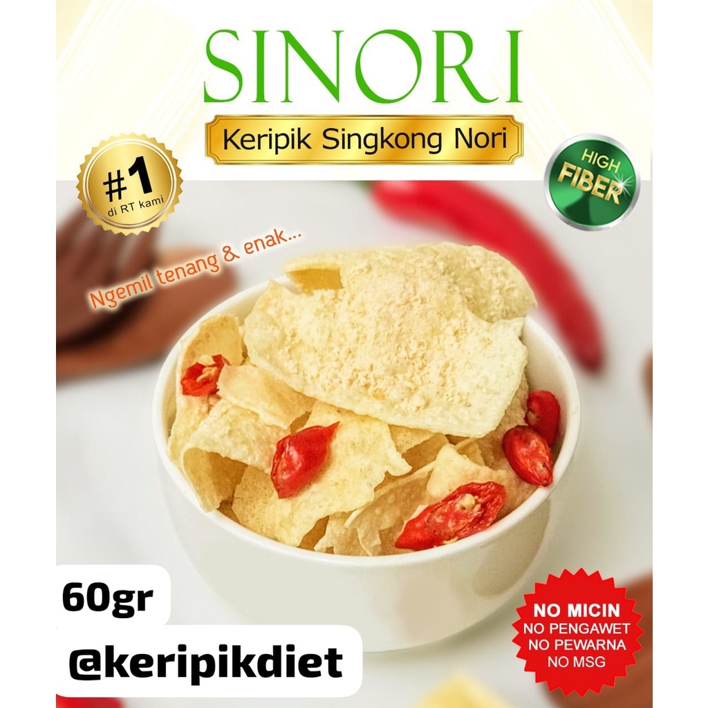 Jual Sinori Keripik Diet Camilan Sehat Indonesia Keripik Singkong ...