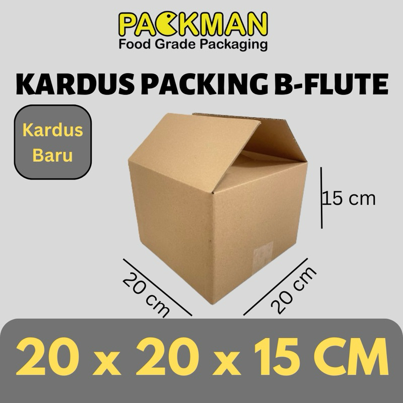 Jual KARDUS PACKING 20x20x15 cm / BOX KARTON CORUGATED B-FLUTE ...
