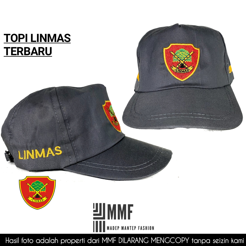 Jual Topi LINMAS TERBARU ABU Topi Satlinmas Terbaru Topi Linmas Terbaru ...