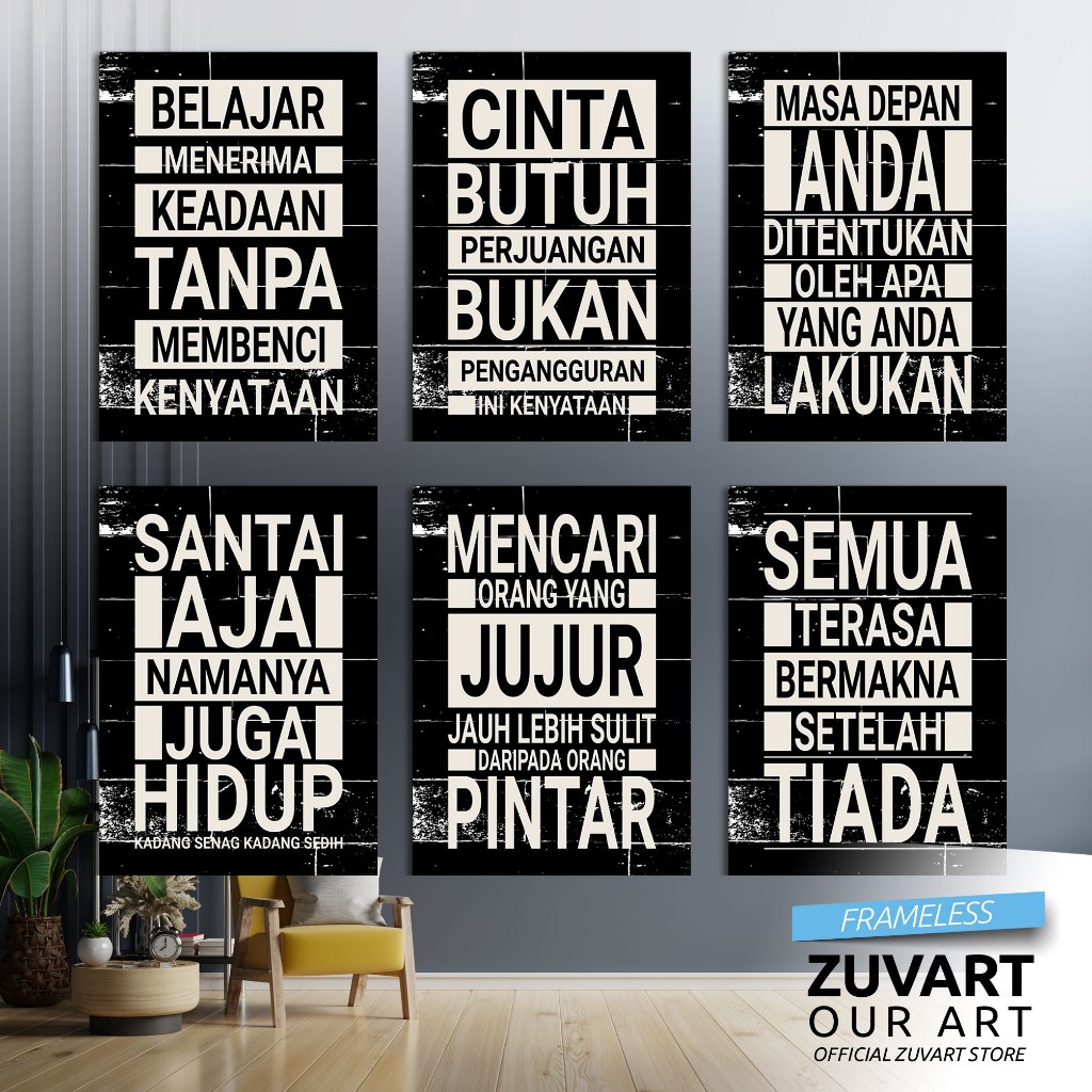 Jual POSTER MOTIVASI - HIASAN DINDING KATA-KATA MOTIVASI - WALL DECOR ...
