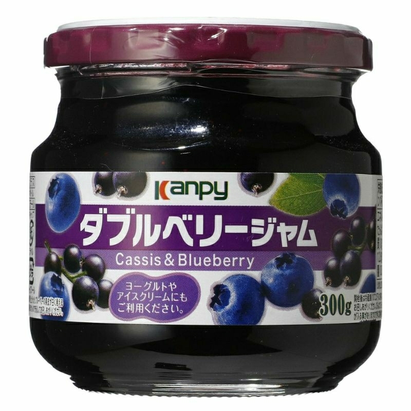 Jual KANPY Double Berry Casis Blackcurrant & Blueberry Jam 300g | Shopee Indonesia